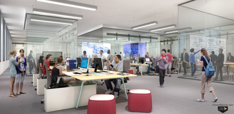 Photorealistic 3d Digital Workplace Rendering